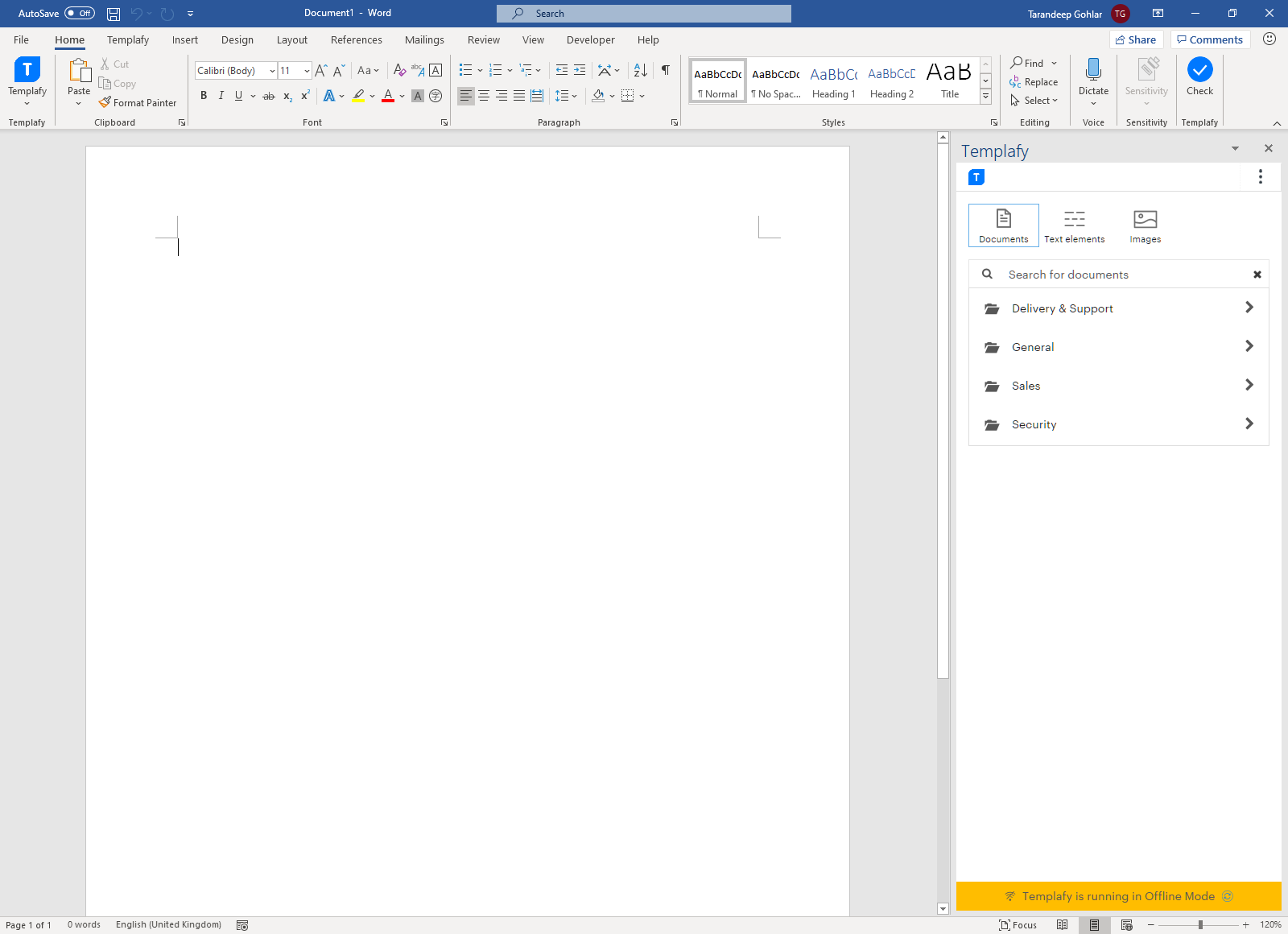 How Templafy works in Offline mode – Templafy One Help center