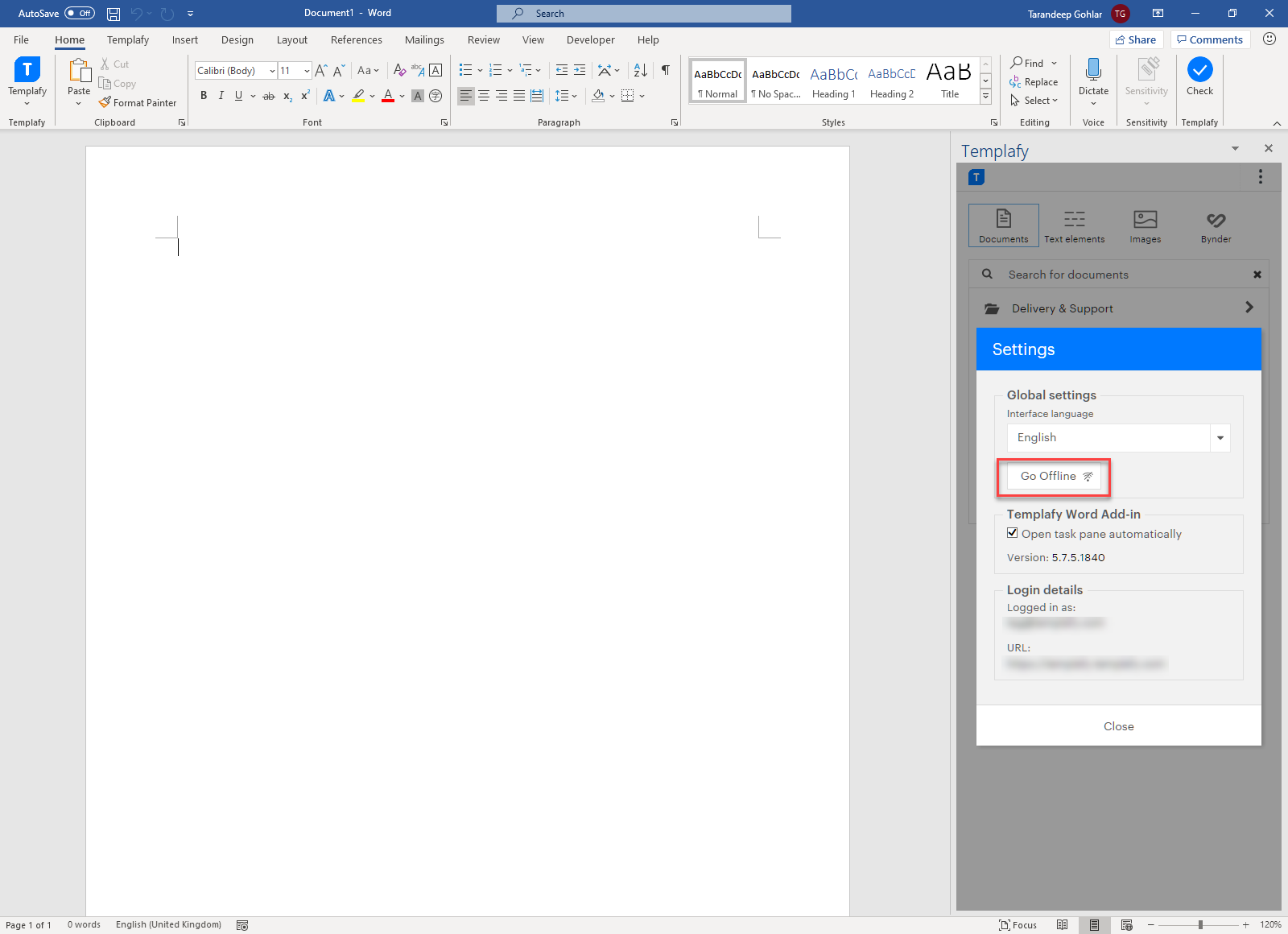 How Templafy works in Offline mode – Templafy One Help center