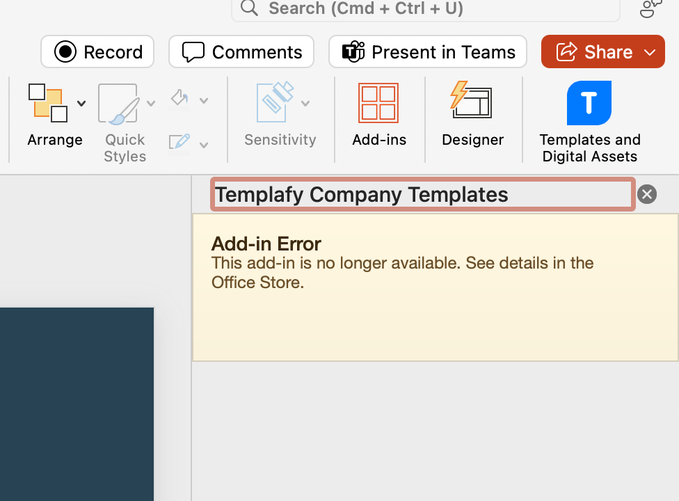 How to Fix the Error "This add-in is no longer available" – Templafy ...