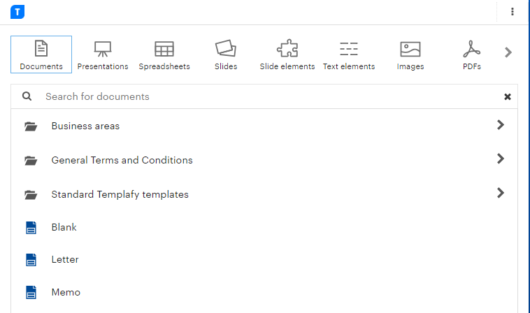 How the search function works? – Templafy One Help center