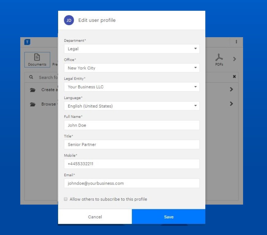 How to edit a User Profile? – Templafy One Help center
