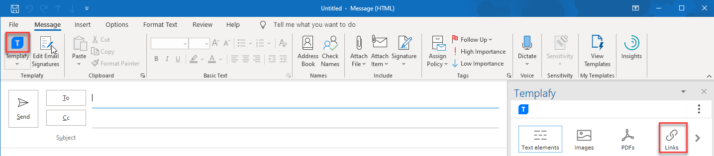 How to use Link library in Outlook? – Templafy One Help center