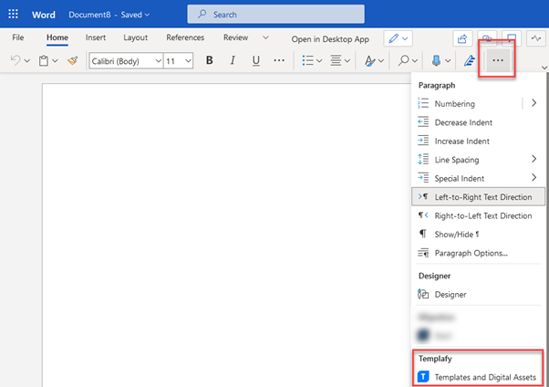 How to create a Templafy document through Office Online? – Templafy One ...
