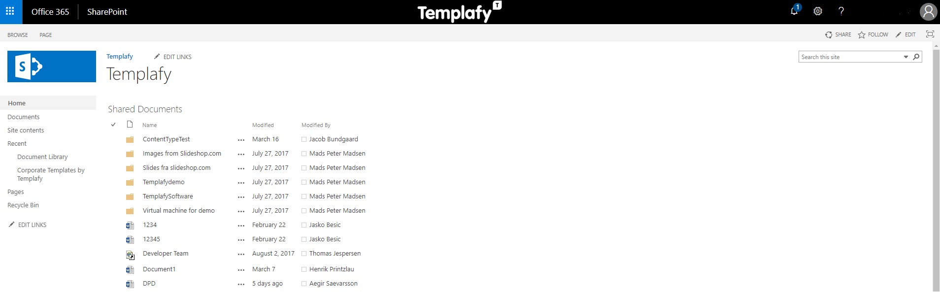 How To Create A Document With Templafy From Sharepoint Templafy One