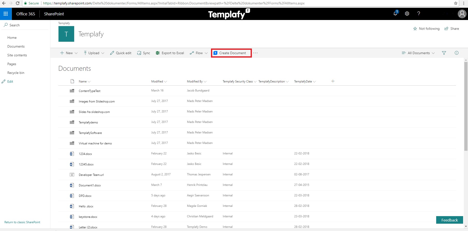 How To Create A Document With Templafy From Sharepoint Templafy One