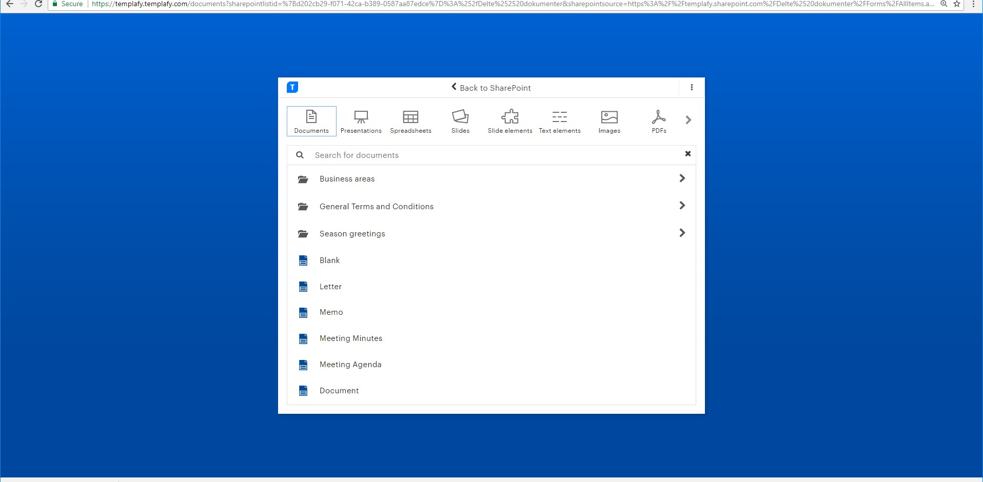 How To Create A Document With Templafy From Sharepoint Templafy One