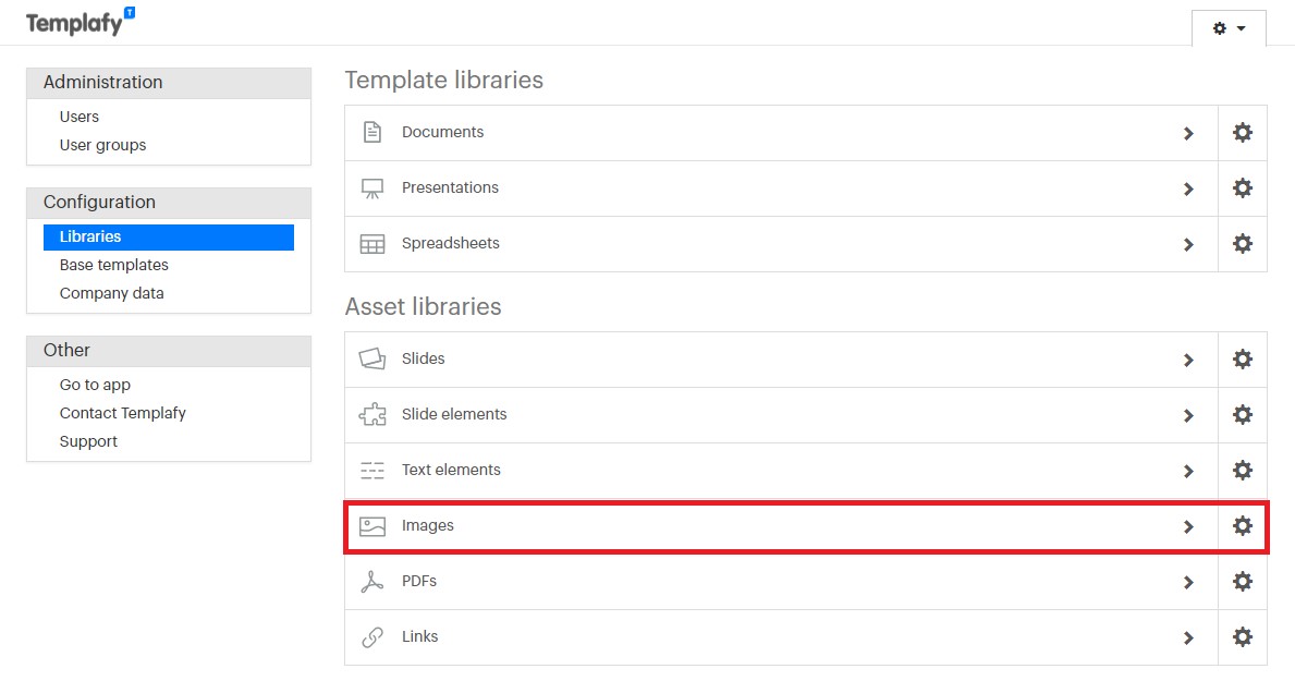 Uploading Images to the Image Library – Templafy One Help center