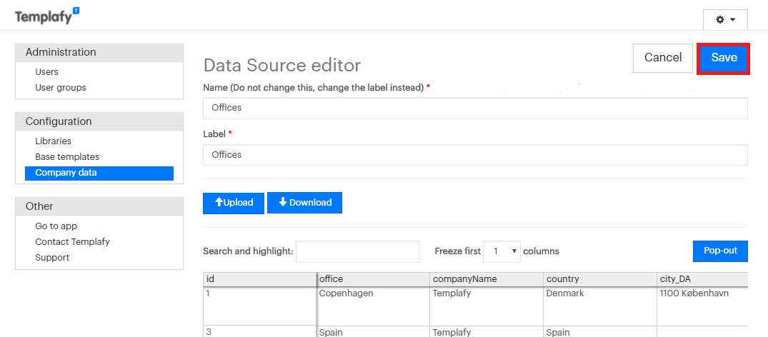 How to edit company data using MS Excel – Templafy One Help center