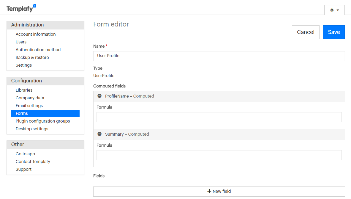 How to create a user profile – Templafy One Help center