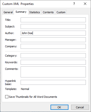 Dynamic document properties (Document Properties and Custom Document ...