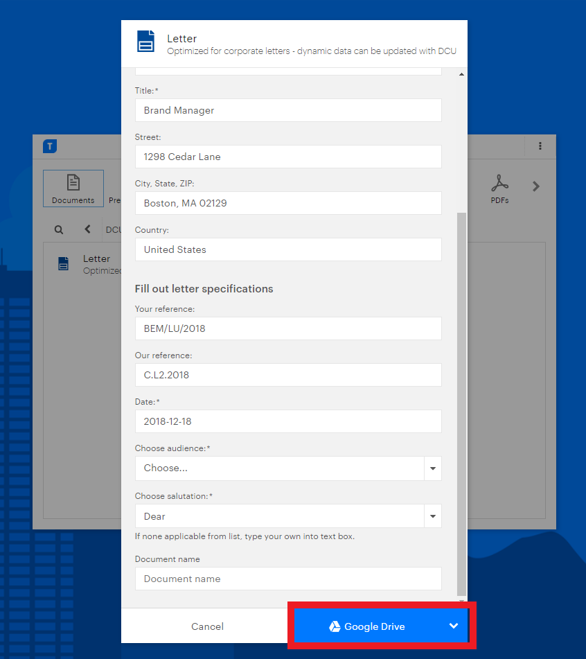 How does Templafy Dynamics work with G-suite – Templafy One Help center
