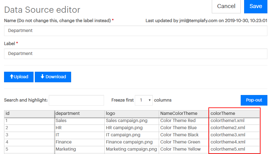 Upload and apply a color theme – Templafy One Help center