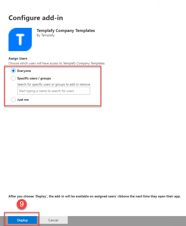 How To Deploy Templafy Library Web Add In With Manifest File