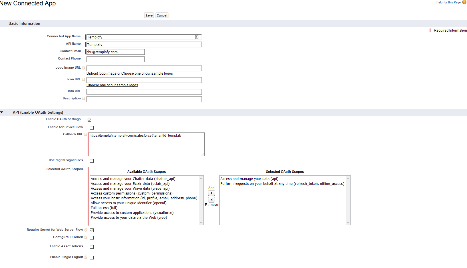 Salesforce integration configuration - Classic – Templafy One Help center